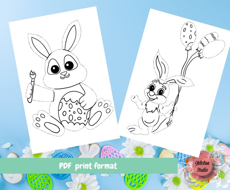 Printable Easter Trace Worksheets/ Digital Download/ Busy - Etsy