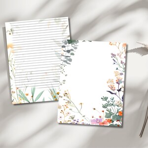 Garden, Flowers, Printable Stationery, Printable Writing Paper, Letter ...