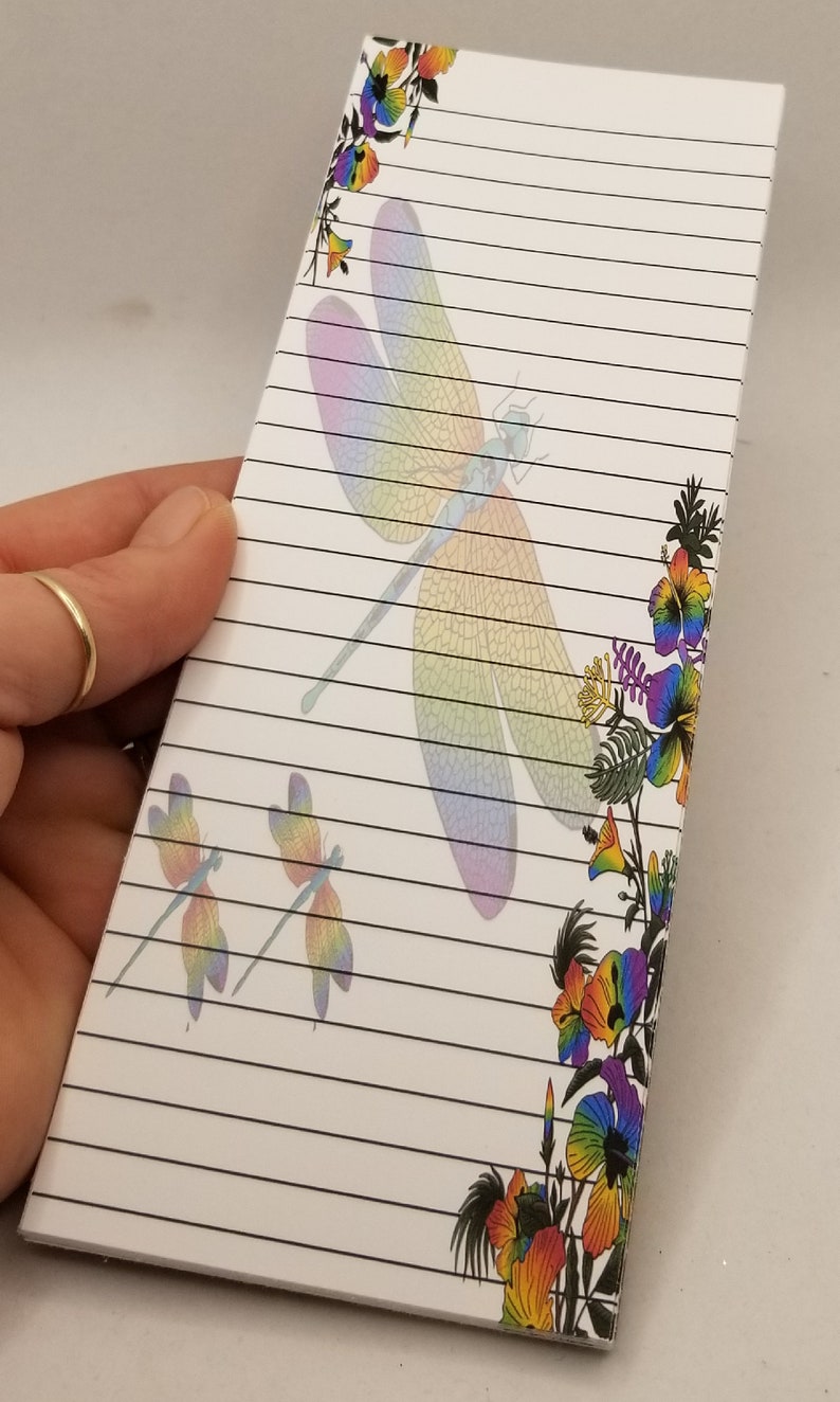 Rainbow Floral Slim Notepad Notepad Memo Pads Stationery - Etsy