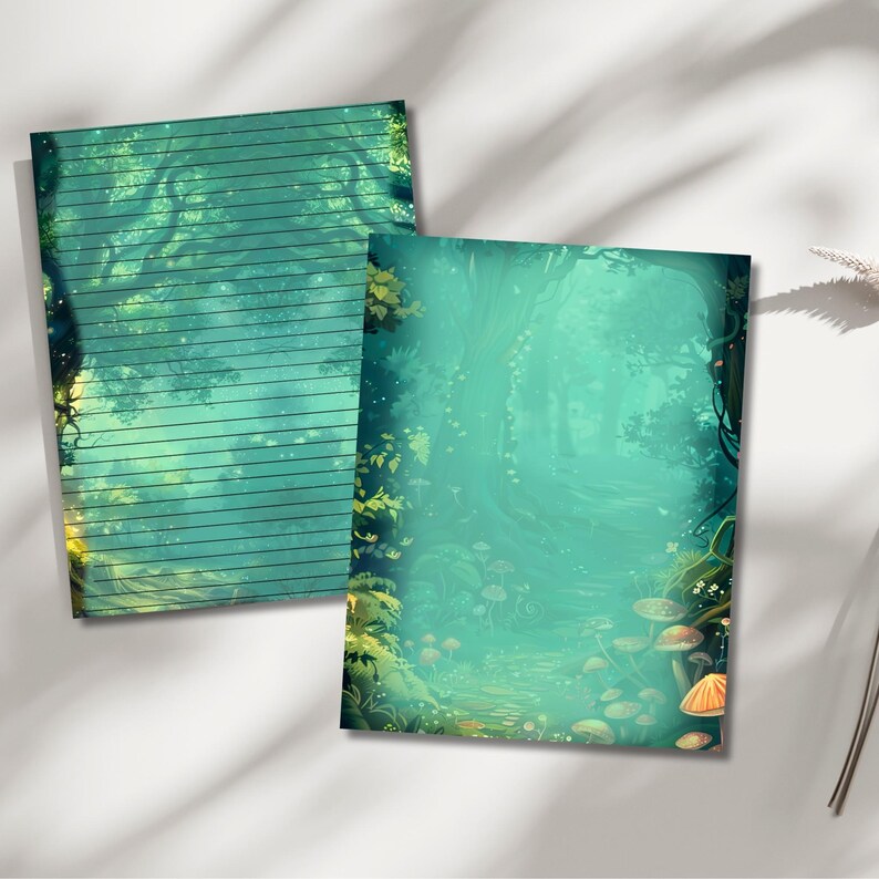 Enchanted Forest, Printable Stationery, Printable Writing Paper, Letter ...