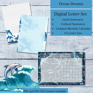 Ocean, Nautical, Printable Stationery, Printable Writing Paper, Letter ...