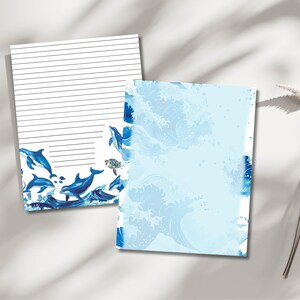 Ocean, Nautical, Printable Stationery, Printable Writing Paper, Letter ...