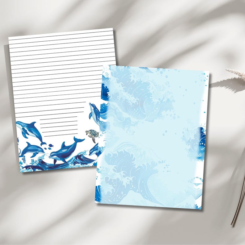 Ocean, Nautical, Printable Stationery, Printable Writing Paper, Letter ...