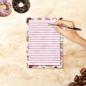 Coffee Theme/ 5x7 Notepad/ Writing Pads/ Writing Stationery/ Graph ...