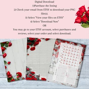 Red Rose, Roses, Printable Stationery, Printable Writing Paper, Letter ...