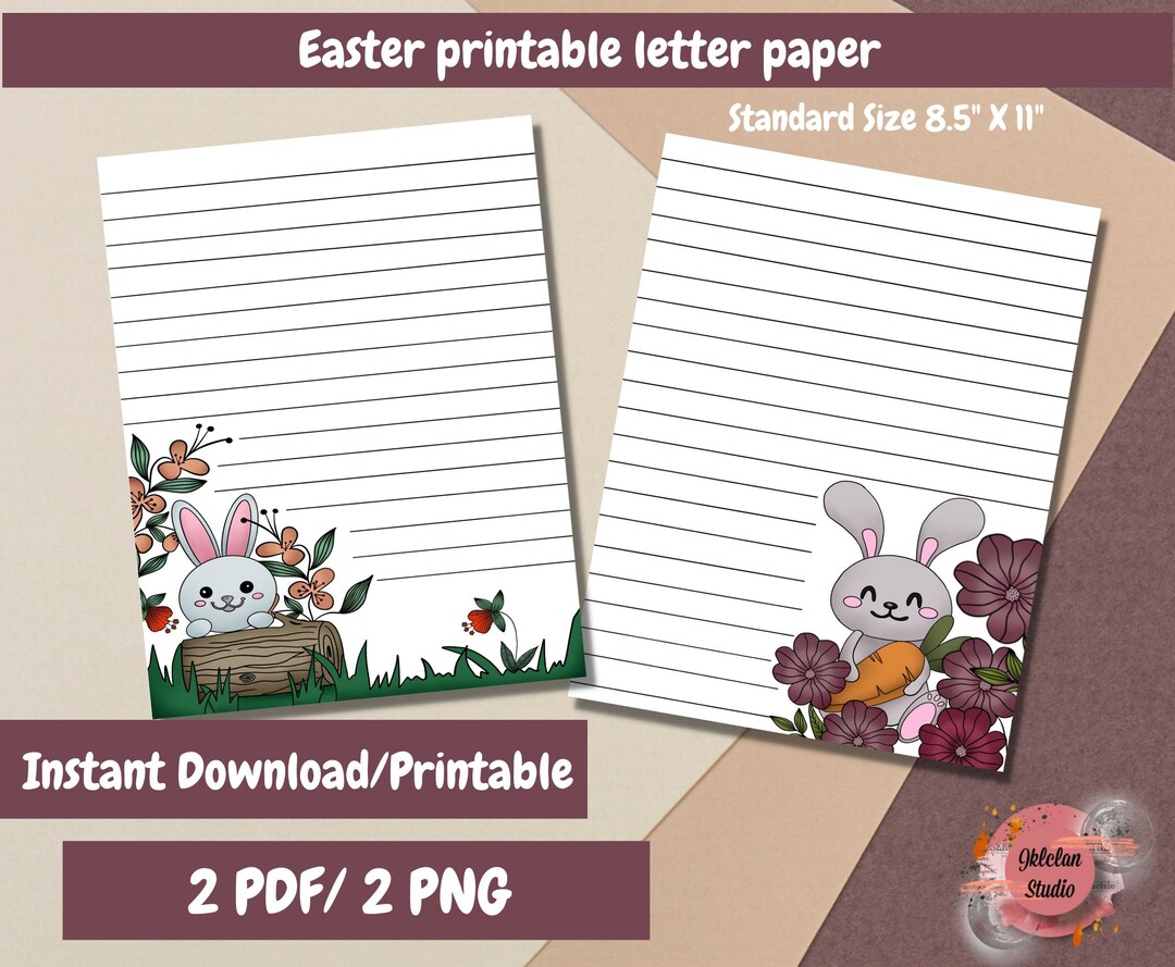 Easter Paper/ Printable Writing Paper/ Kids Writing Sheets/ Easter Stationery/ Digital Download ...