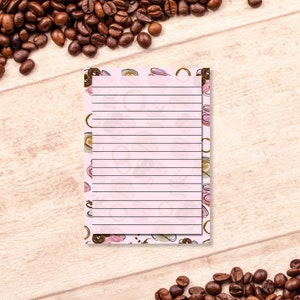 Coffee Theme/ 5x7 Notepad/ Writing Pads/ Writing Stationery/ Graph ...