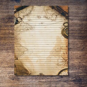 Vintage, Travel, Printable Stationery, Printable Writing Paper, Letter ...