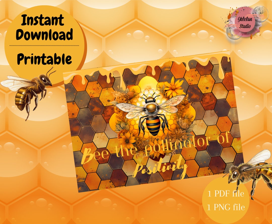 Honey Bee, Greeting Card, Bees, Bee Stationery, Instant Download ...