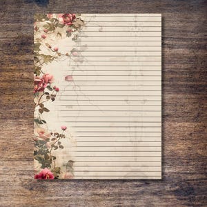 Vintage, Florals, Printable Stationery, Printable Writing Paper, Letter ...