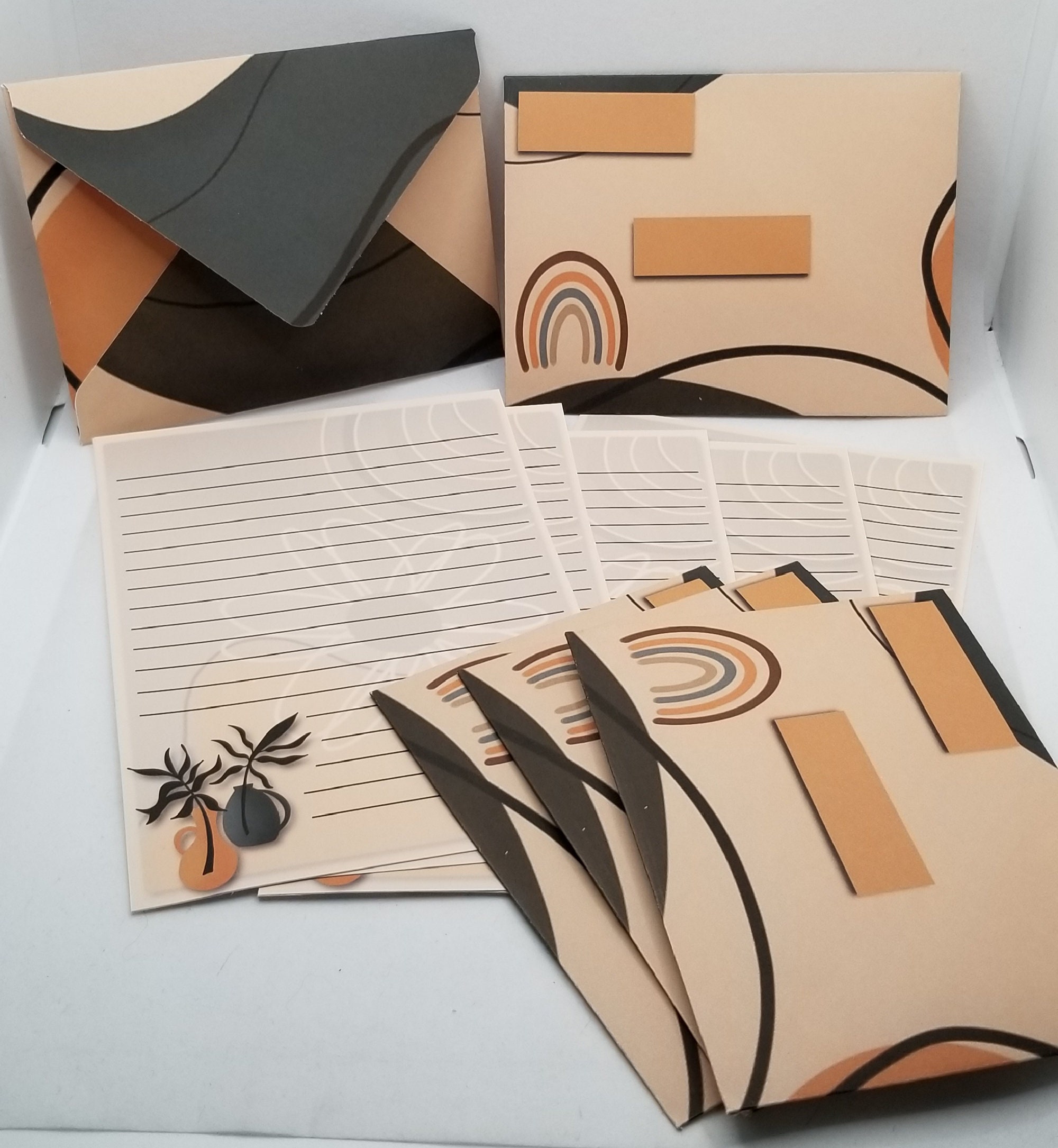 Boho style letter writing set stationery paper lined | Etsy