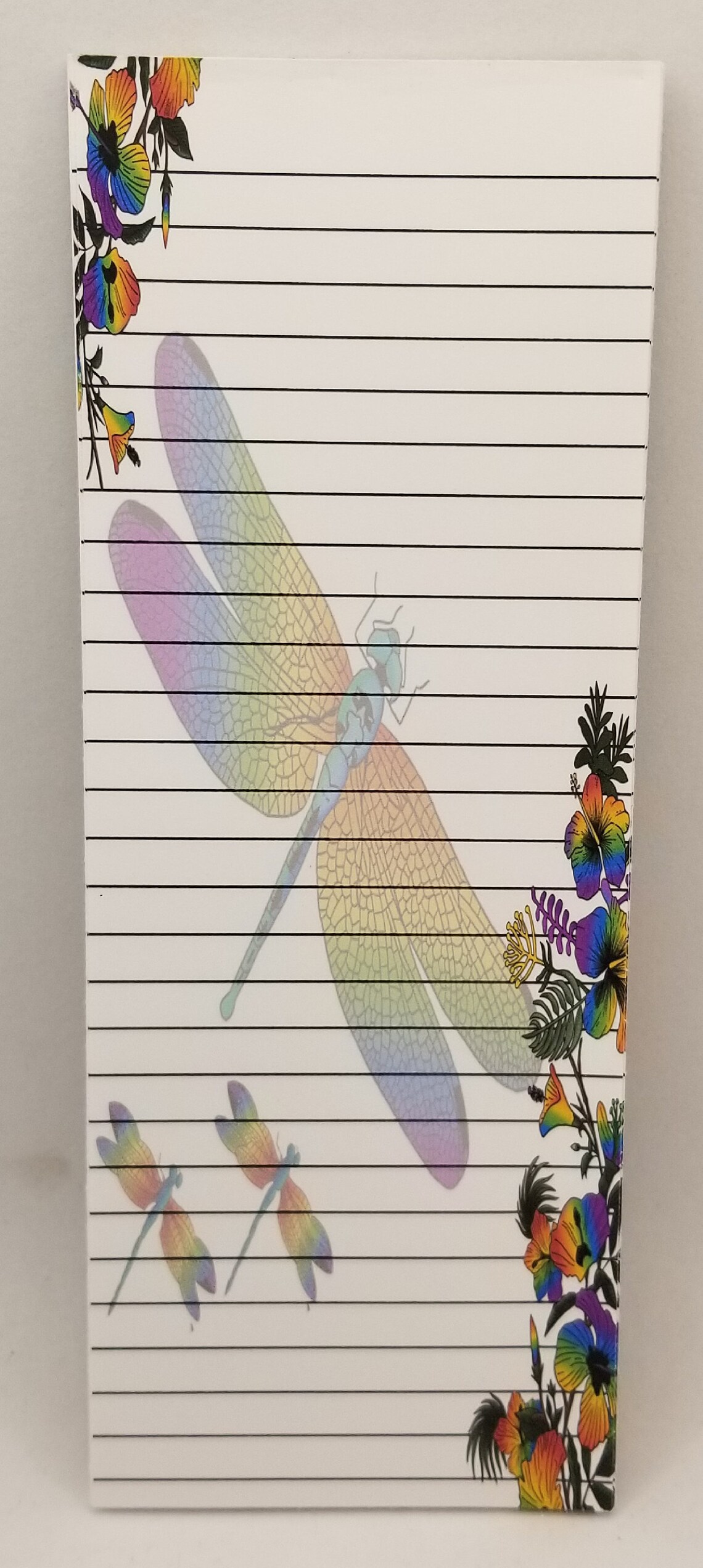 Rainbow Floral Slim Notepad Notepad Memo Pads Stationery - Etsy