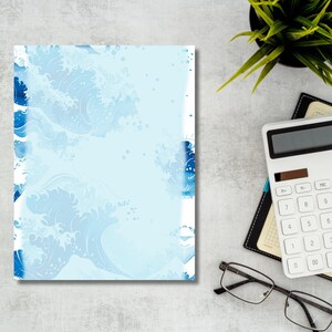 Ocean, Nautical, Printable Stationery, Printable Writing Paper, Letter ...