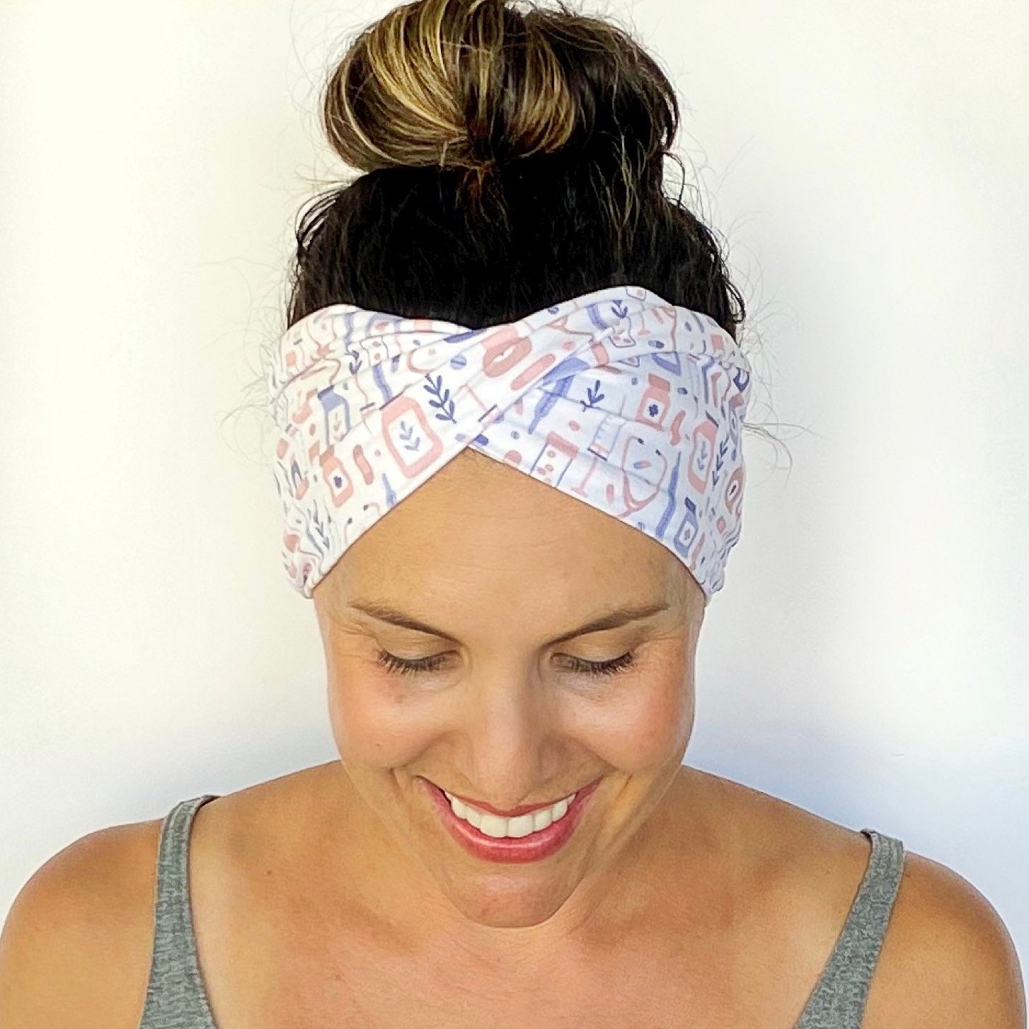 Boho Nurse Twist Headband Turban Headband Wide Headband Etsy Polska