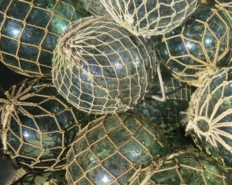 Japanese Glass Fishing FLOATS 3 Mixed Lot 16 Netted | Etsy