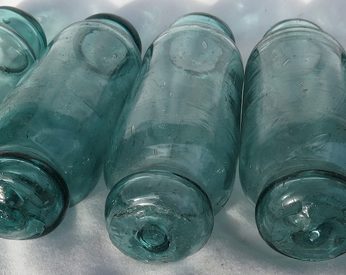 Japanese Glass Floats 6 Inch Length ROLLING PIN Lot-5 FIVE Ocean ...