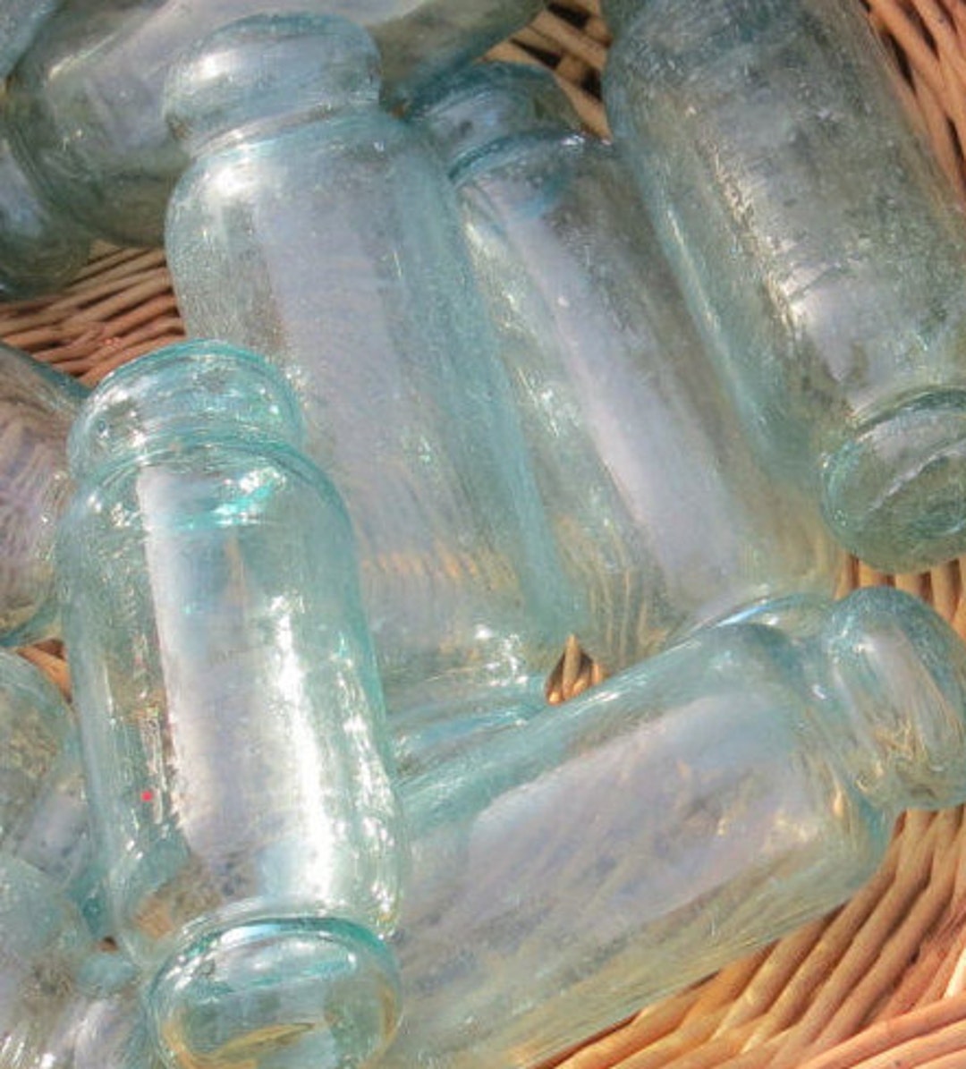 Japanese Glass Floats 5 Inch Length ROLLING PIN Lot-5 FIVE Ocean ...