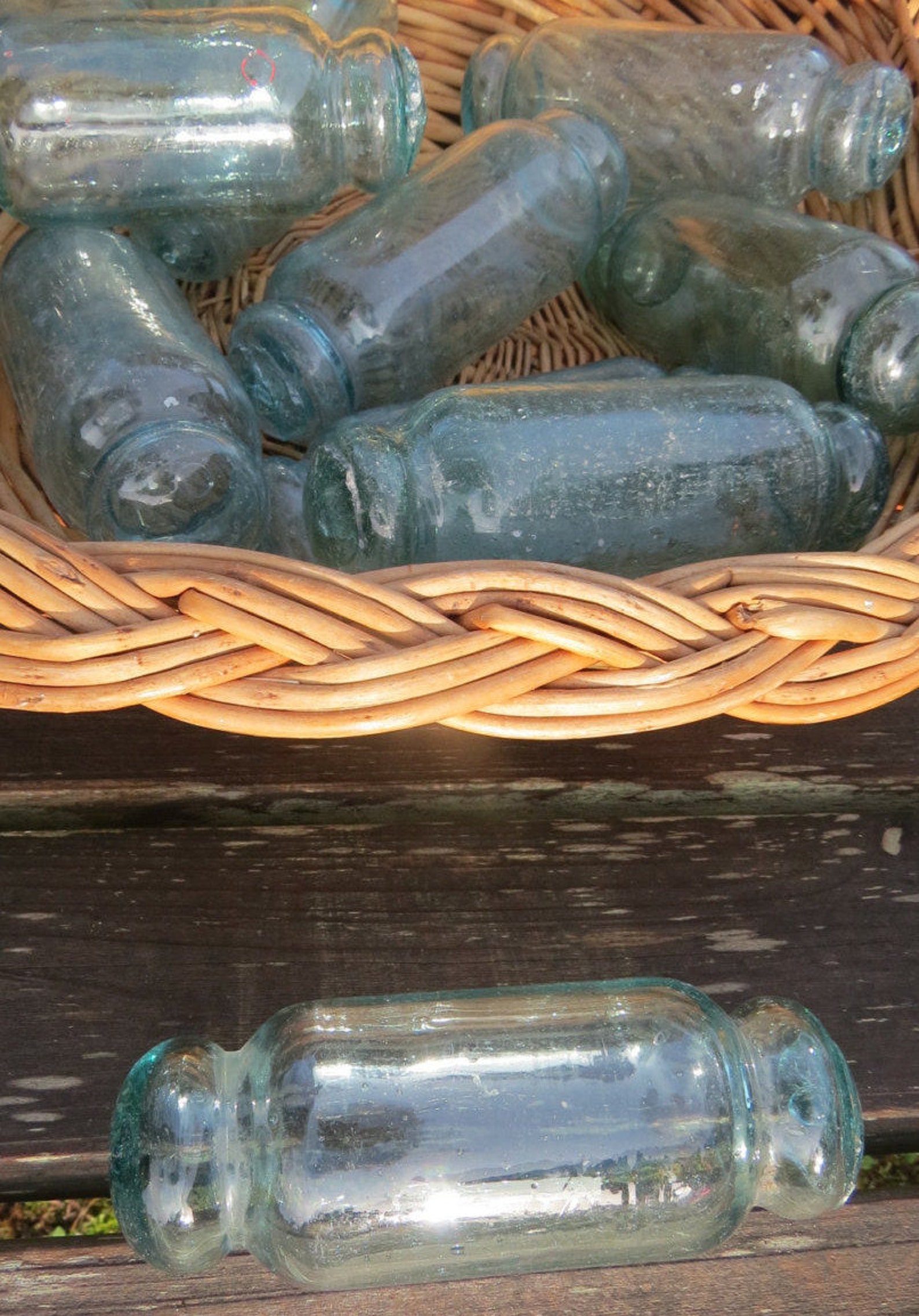 Japanese Glass Floats 5 Inch Length ROLLING PIN Lot-5 FIVE - Etsy