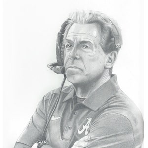 Nick Saban Drawing - Digital Download - Etsy