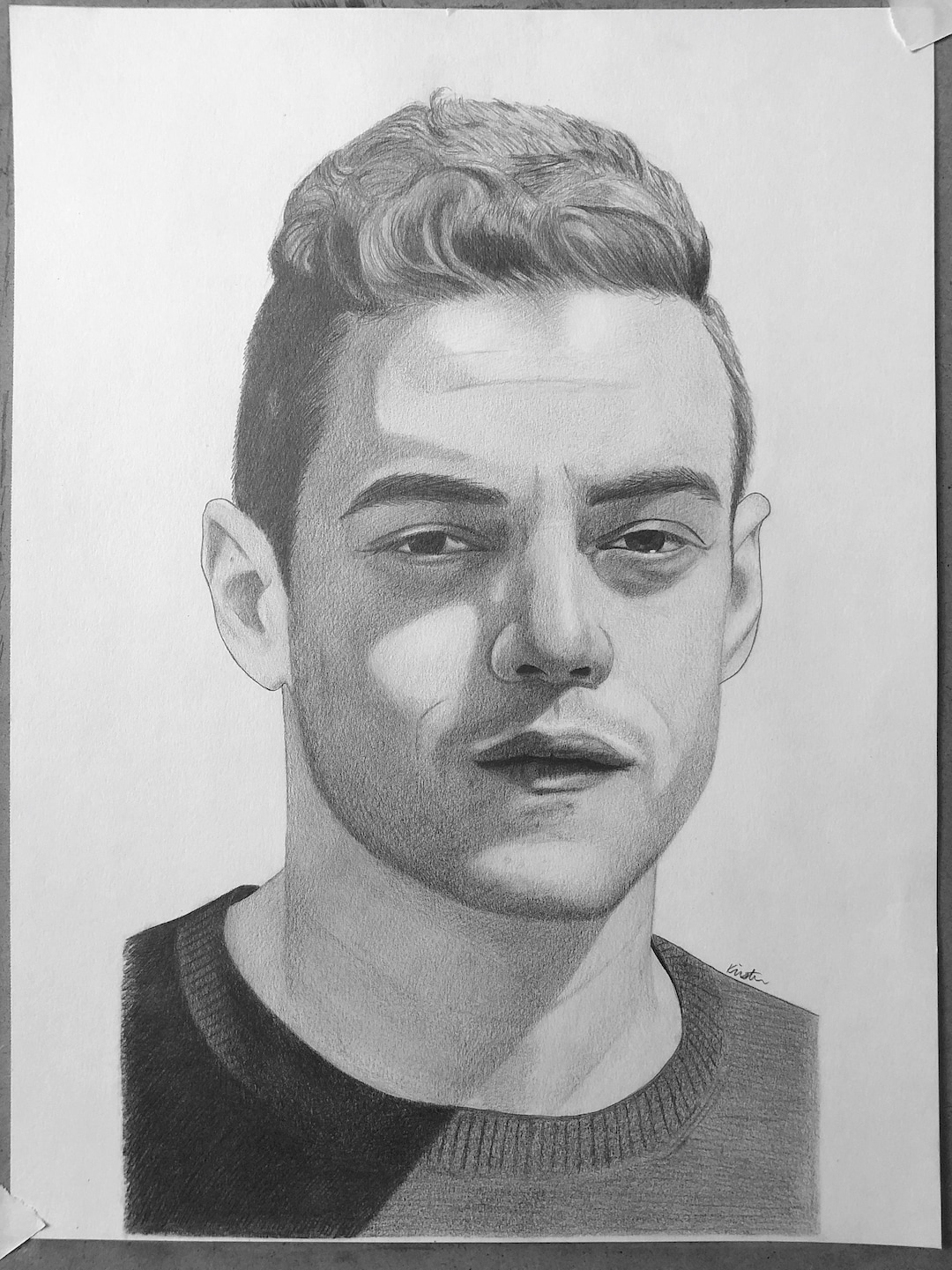 Rami Malek - Original Drawing - Etsy