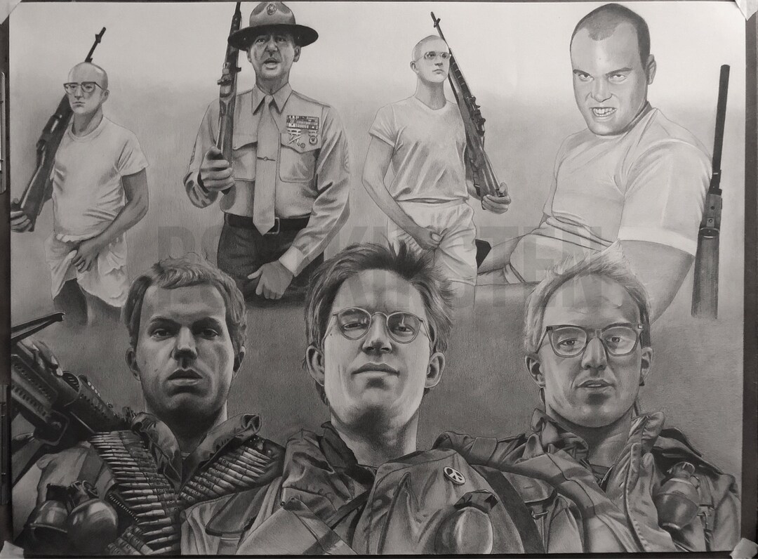 Large Original Drawing Full Metal Jacket 18x24 - Etsy