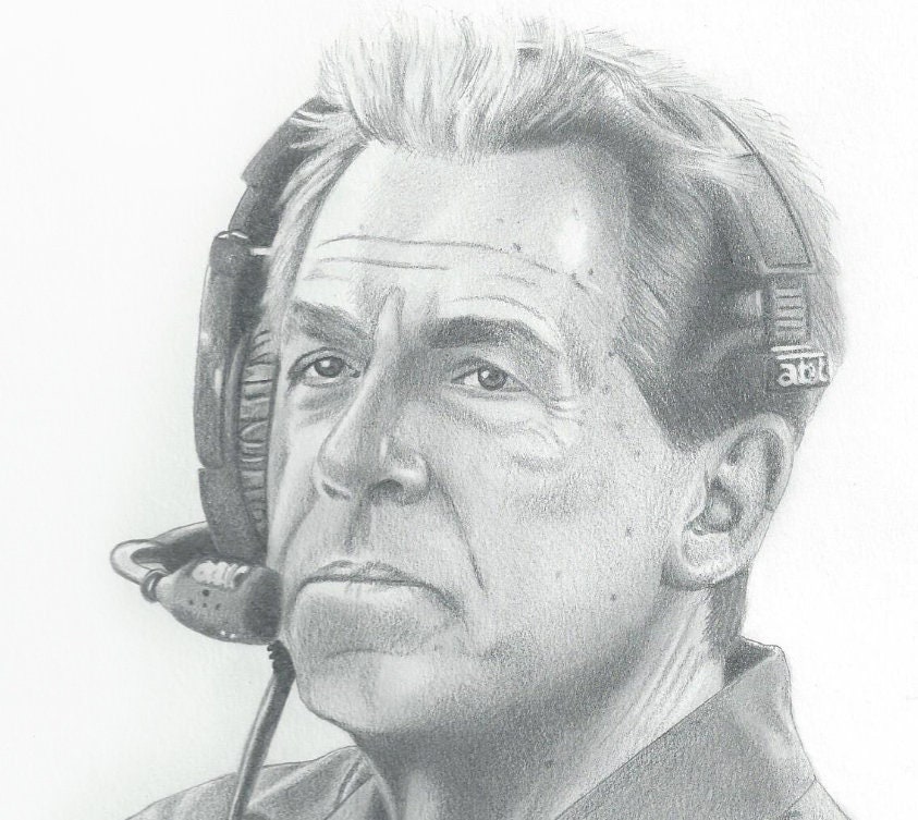 Nick Saban Drawing - Digital Download - Etsy