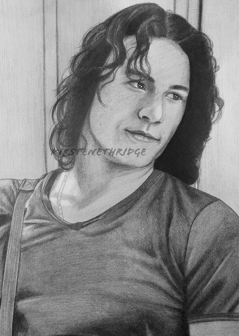 Original Drawing Heath Ledger 9x12 - Etsy