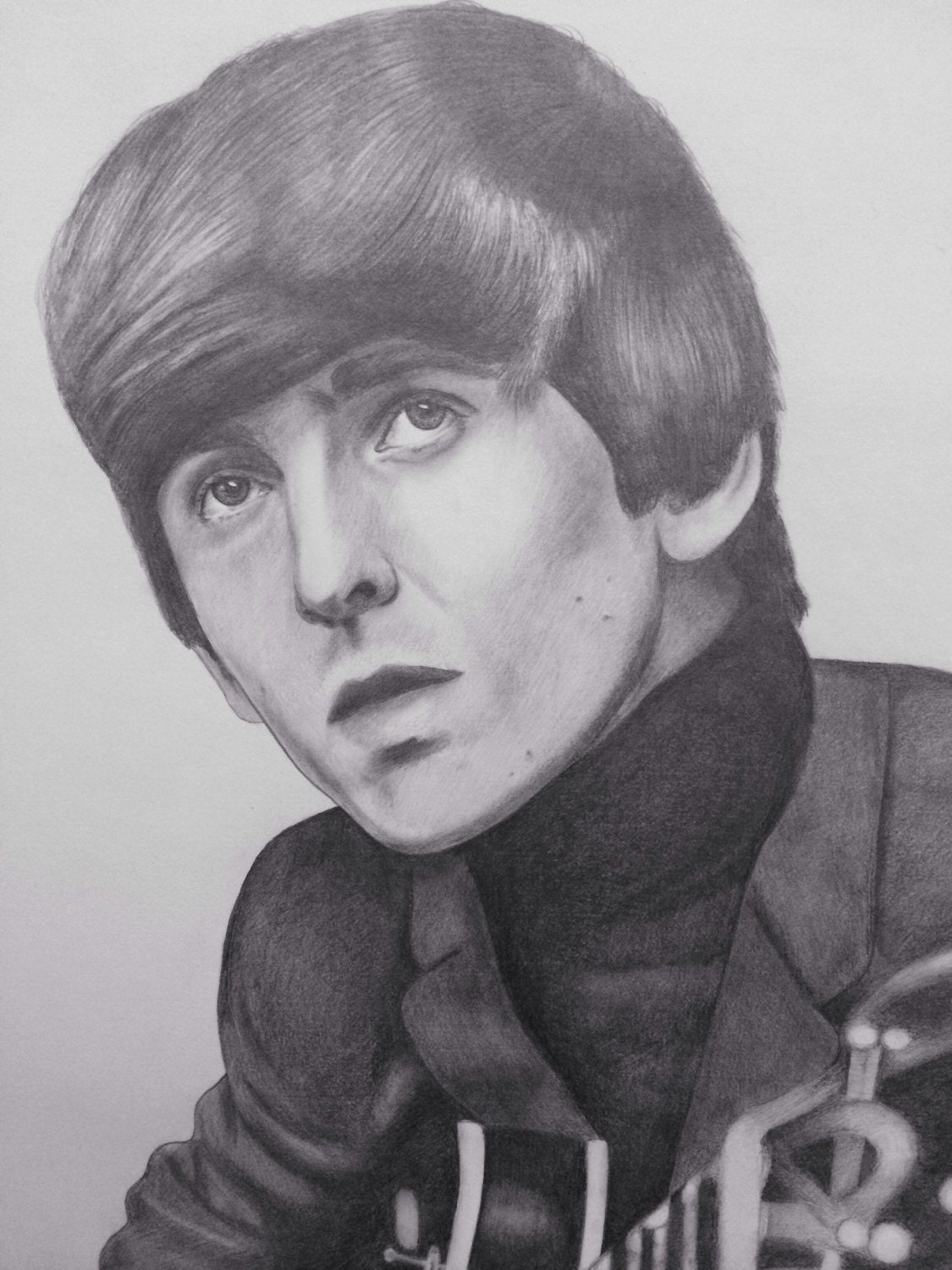 Large Original Drawing George Harrison Poster | Etsy