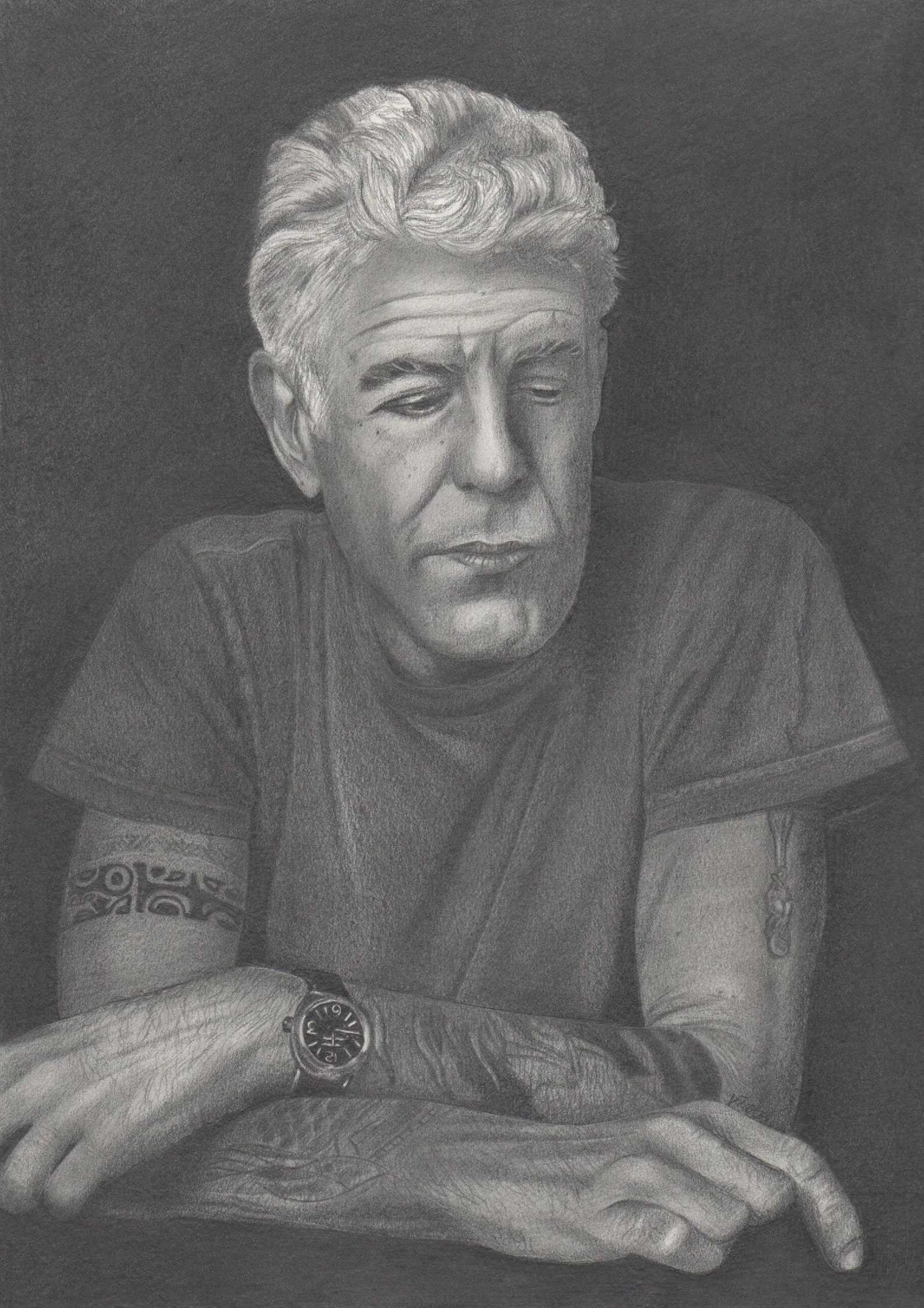Anthony Bourdain Drawing - Digital Download - Etsy
