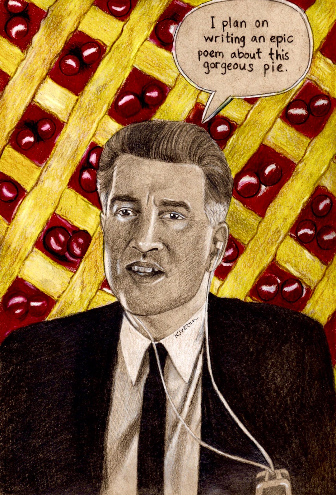 Gordon Cole Twin Peaks (5.75"x8.5") - Small Original Drawing - Etsy