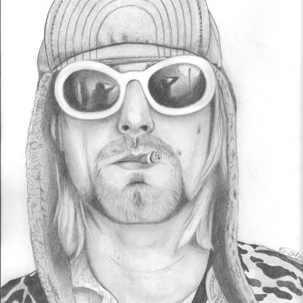 Kurt Cobain Original Drawing - Etsy