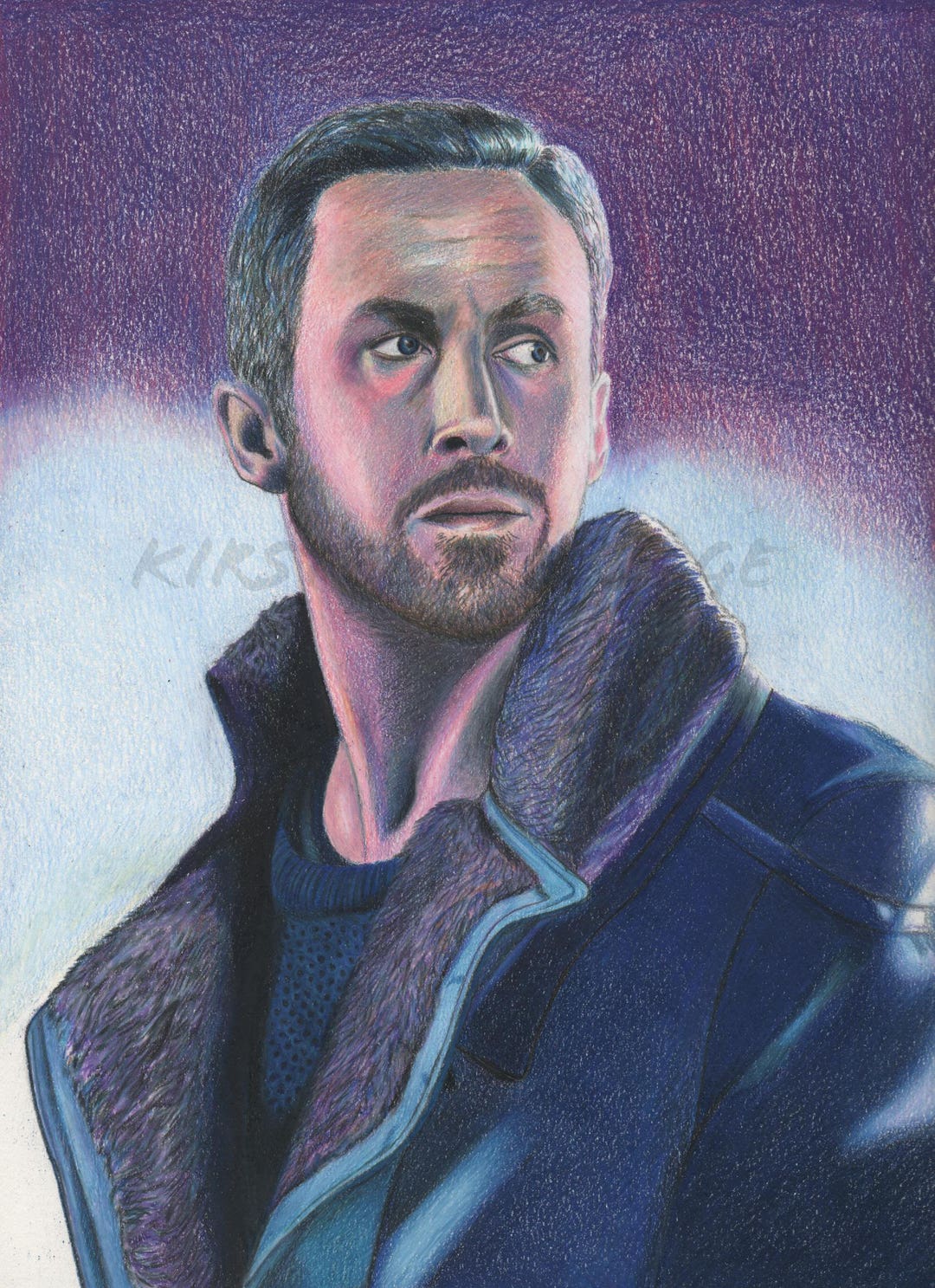 Ryan Gosling in Blade Runner 2049 - Original Drawing - Etsy