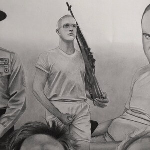 Large Original Drawing Full Metal Jacket 18x24 - Etsy