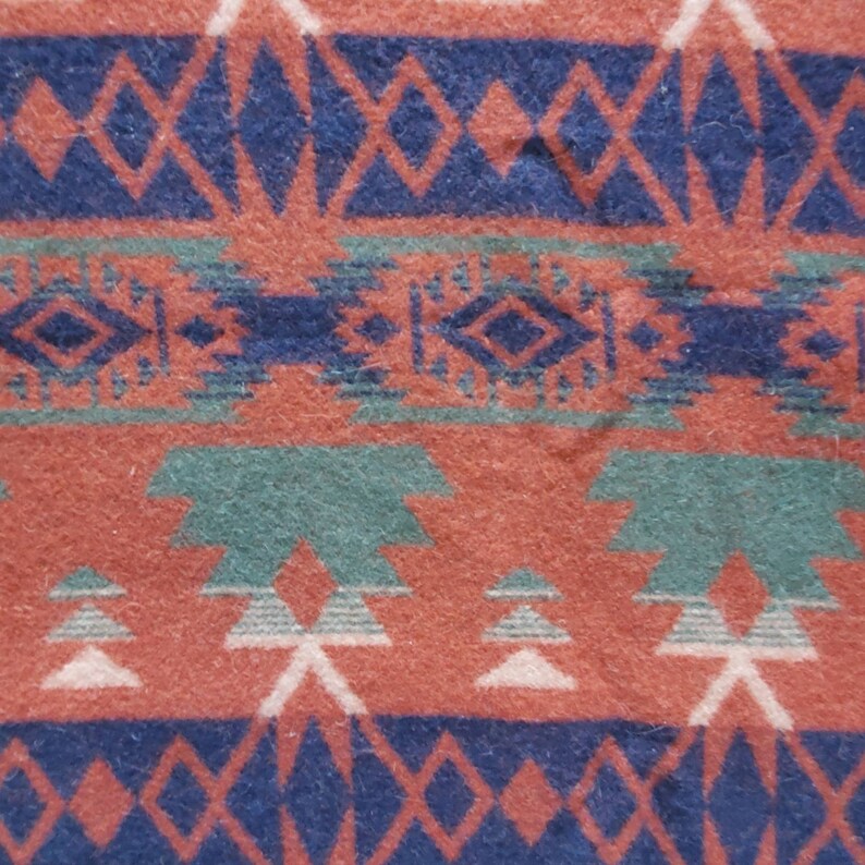 Vintage Woolmark France Southwestetn Tribal Saddle Blanket Throw Rug - Etsy