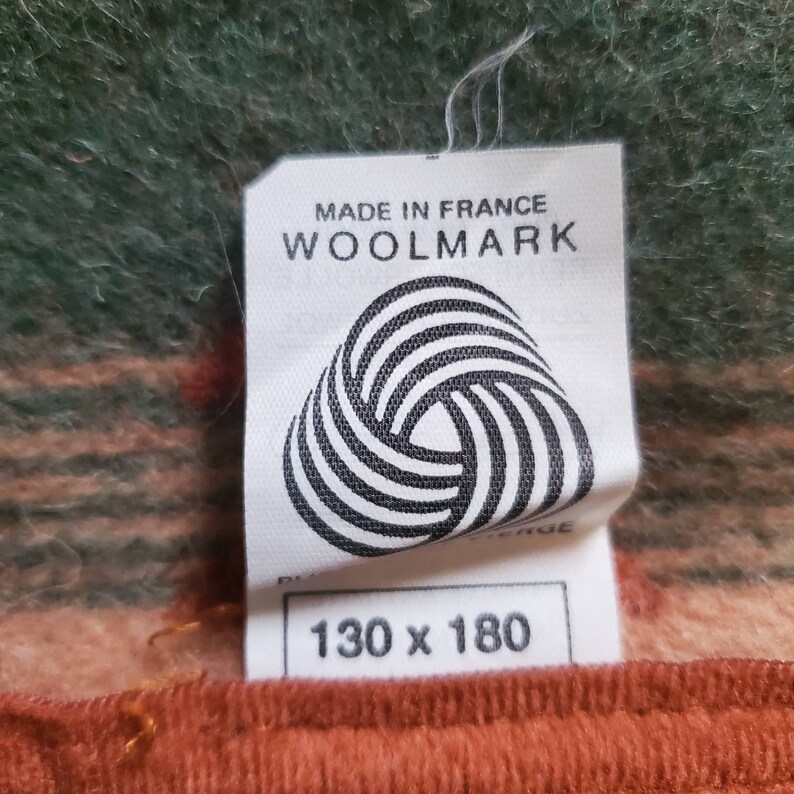Vintage Woolmark France Southwestetn Tribal Saddle Blanket Throw Rug - Etsy