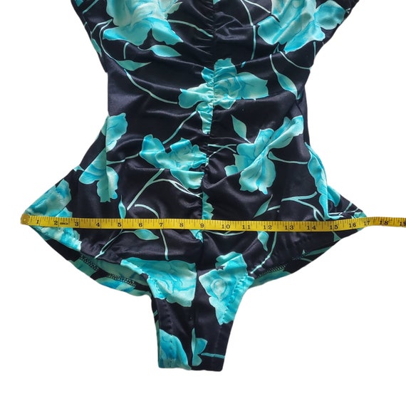 Vintage Maxine Of Hollywood One Piece Black And Blue Fl… Gem