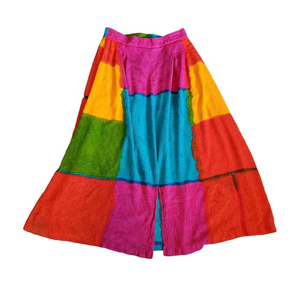 Color Block Skirt - Etsy