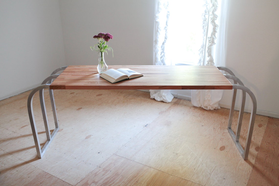 Airframe Table | Aviator Inspired Aluminum Metal and Oak Furniture ...