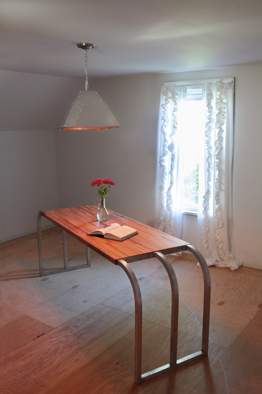 Airframe Table | Aviator Inspired Aluminum Metal and Oak Furniture ...