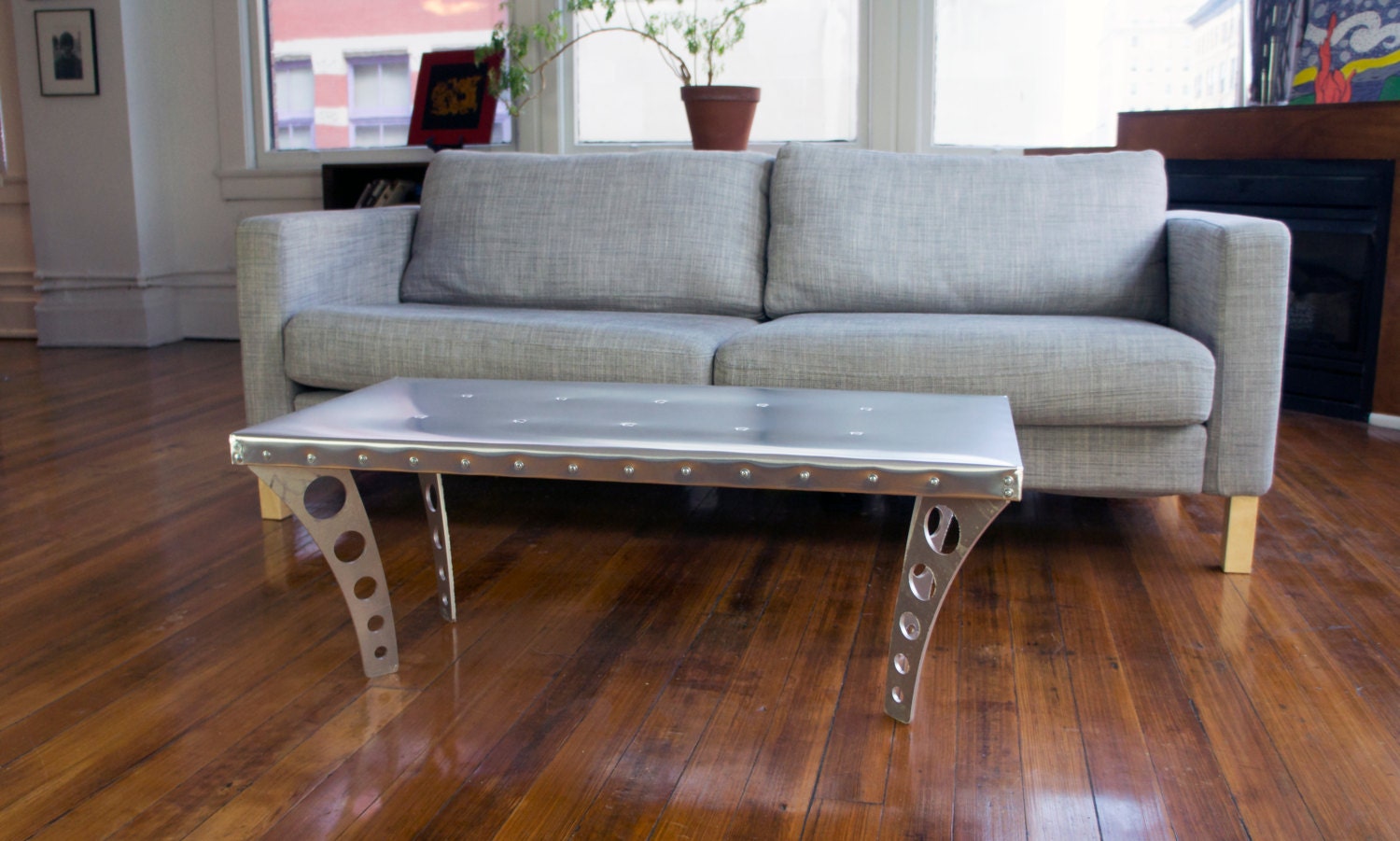 Jetset Coffee Table Aluminum Aviator Inspired Coffee Table - Etsy Sweden