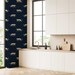 Leopard Wallpaper - LEOPARD - Navy Blue - Etsy