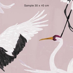 Bird Wallpaper STORK Pink | Etsy