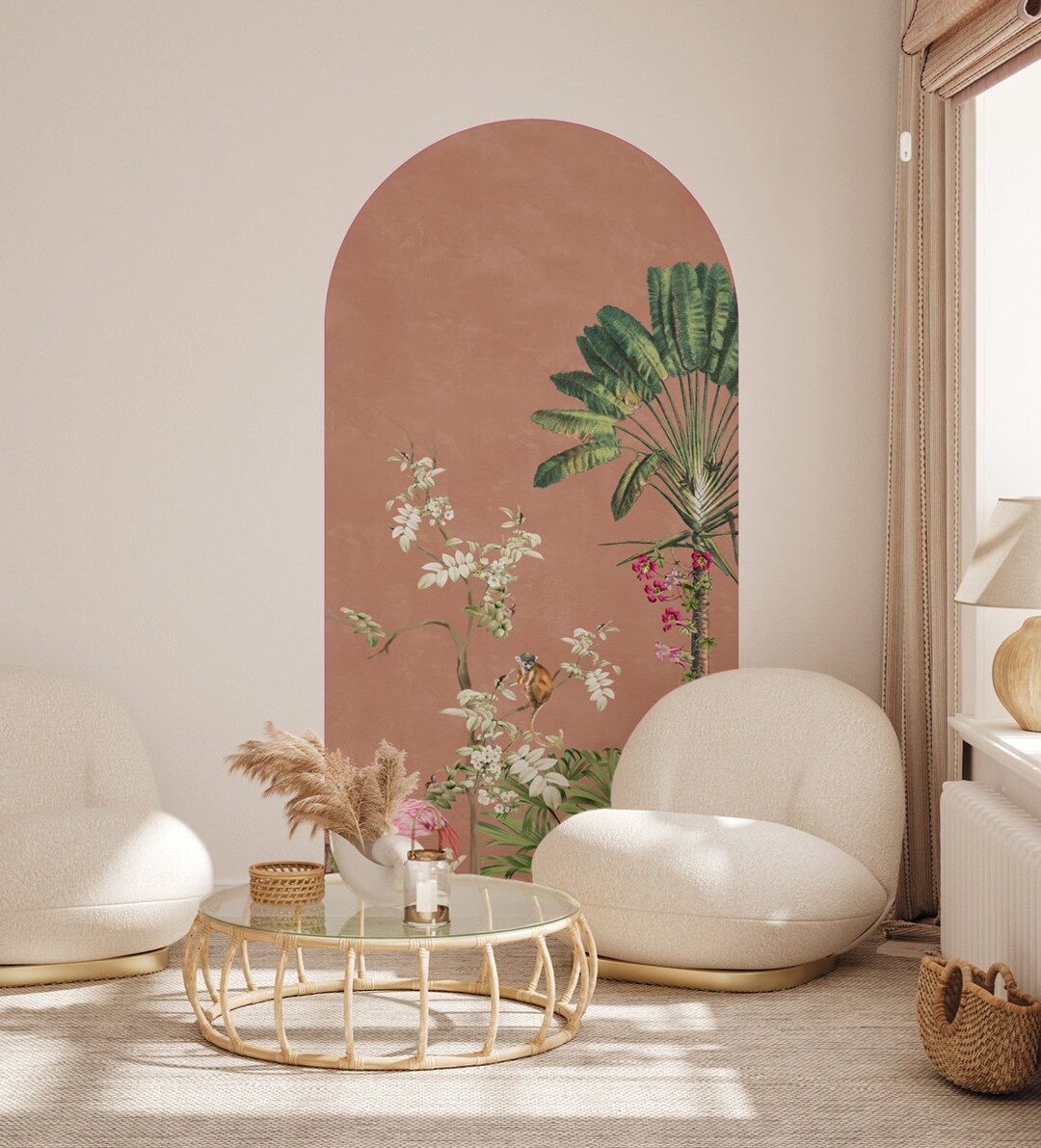 Peel and Stick Arch Wallpaper Decal - Vibrant Exotics Terra - Etsy