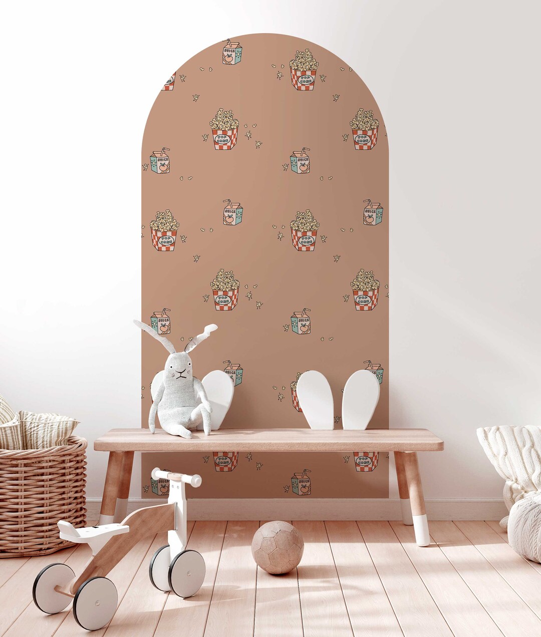 Peel and Stick Arch Wallpaper Decal - Popcorn Soft Terra - Etsy