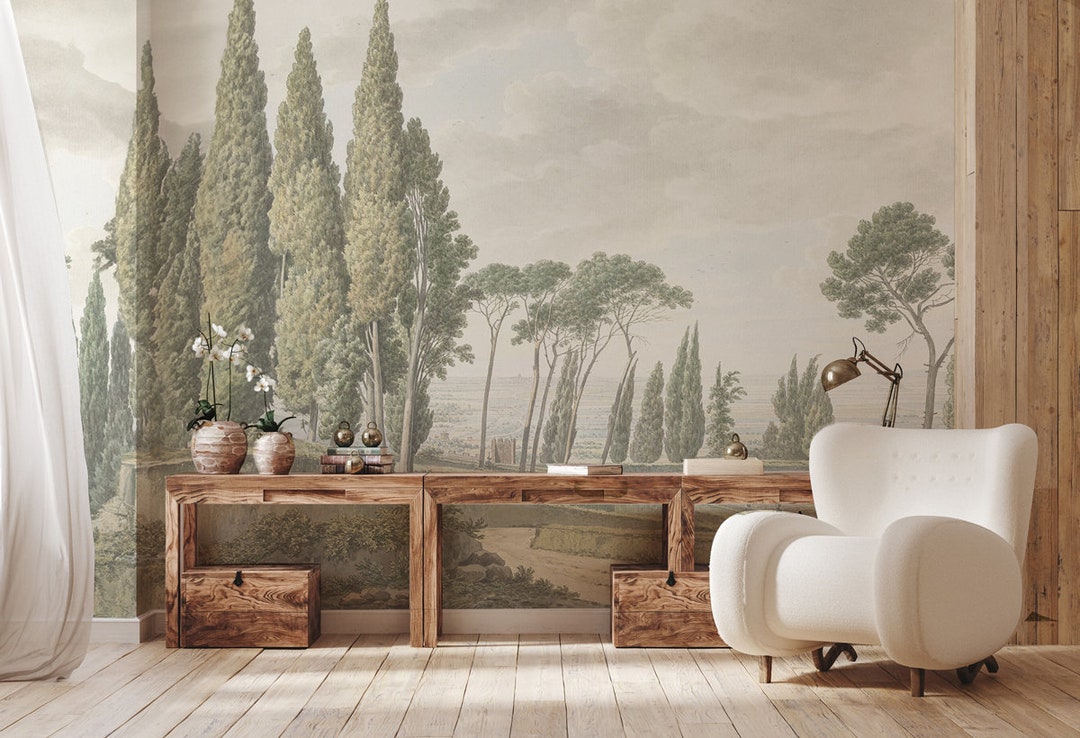 Landscape Wallpaper - Full Wall Sized Image - TOSCANY Color - Etsy