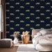 Leopard Wallpaper - LEOPARD - Navy Blue - Etsy