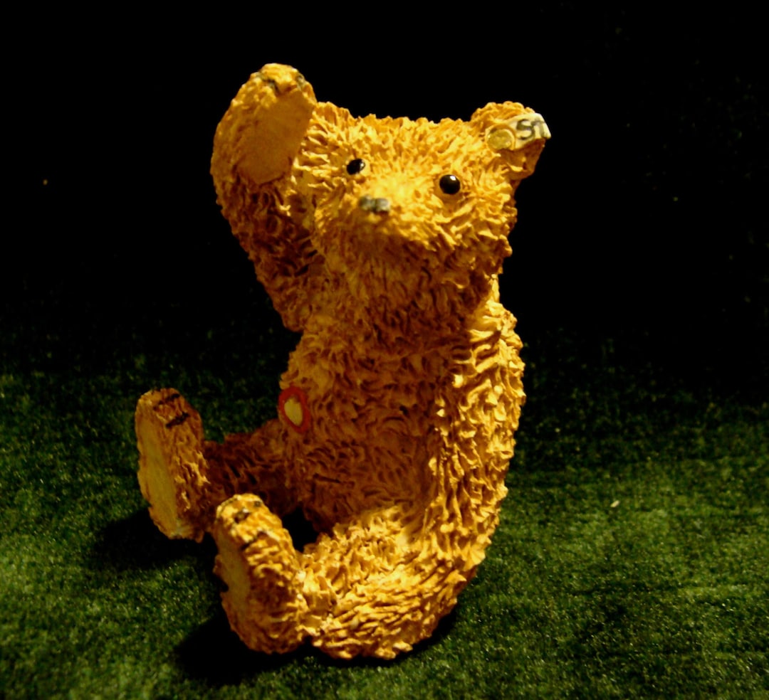 Vintage Mr. Cinnamon Figurine: Miniature Steiff Replica by Enesco ...