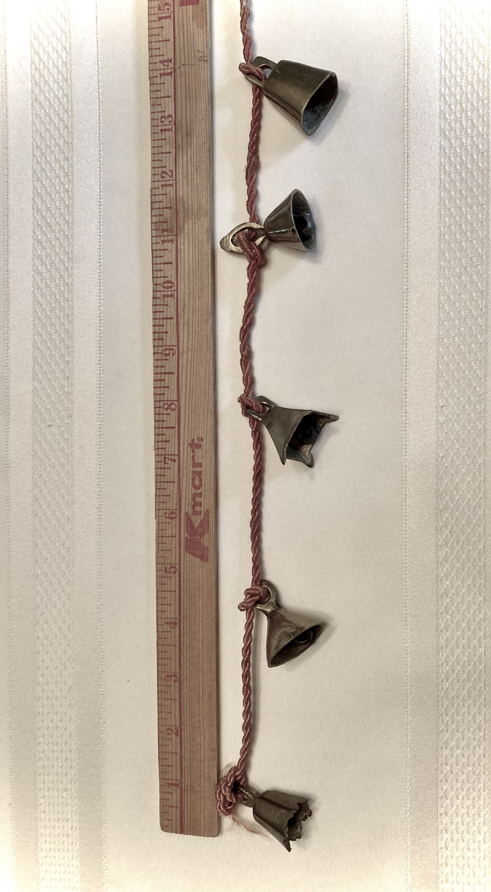 Antique Elephant Bells String of 12 Solid Brass Calming Jingle Bell ...