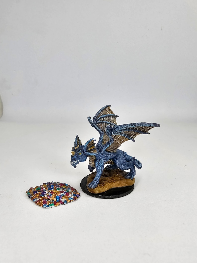BLUE DRAGON WYRMLING || Hand-painted Miniature for Dungeons and Dragons ...