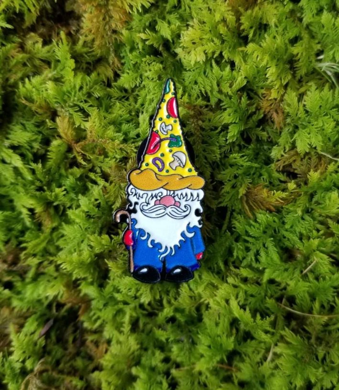 Pizza Gnome Pin | Enamel Pins | Funny Jewlery | Cute Pins | Gnome ...